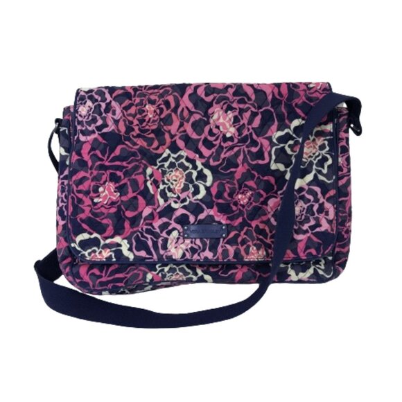 Vera Bradley | Bags | Vera Bradley Floral Laptop Bag Purple Pink | Poshmark